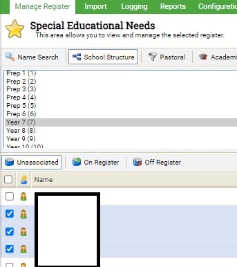 Adding pupils to a register — Badminton School